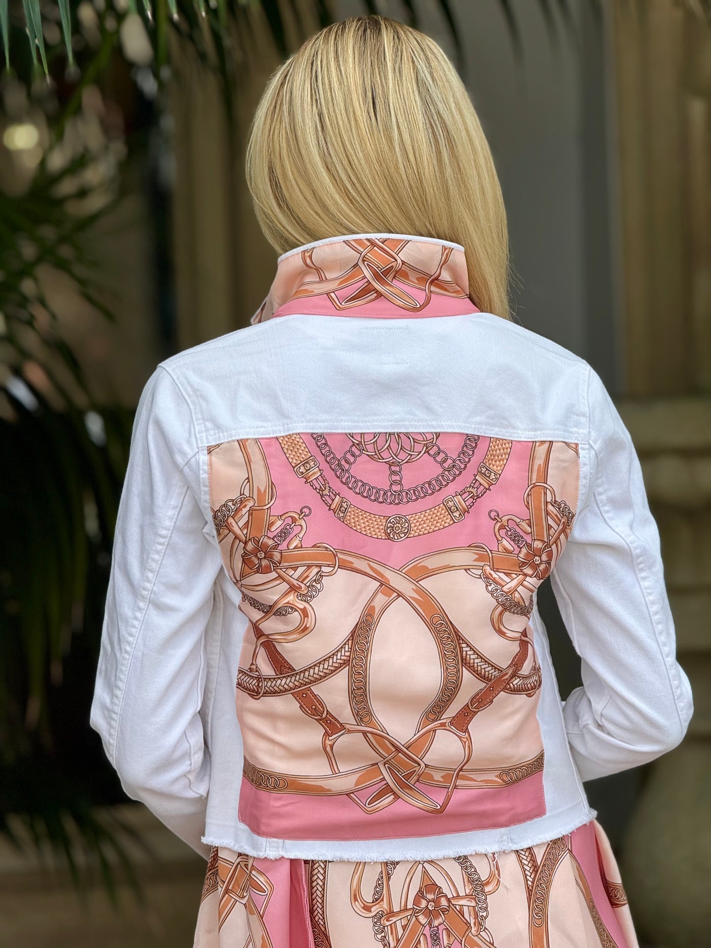 Designer Stacy Bradley: Denim Jacket - Pink Stirrup | The Artistic Flip ...