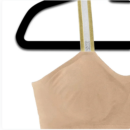 PLUS - Nude Bra Gold Metallic Bra | The Artistic Flip Flop