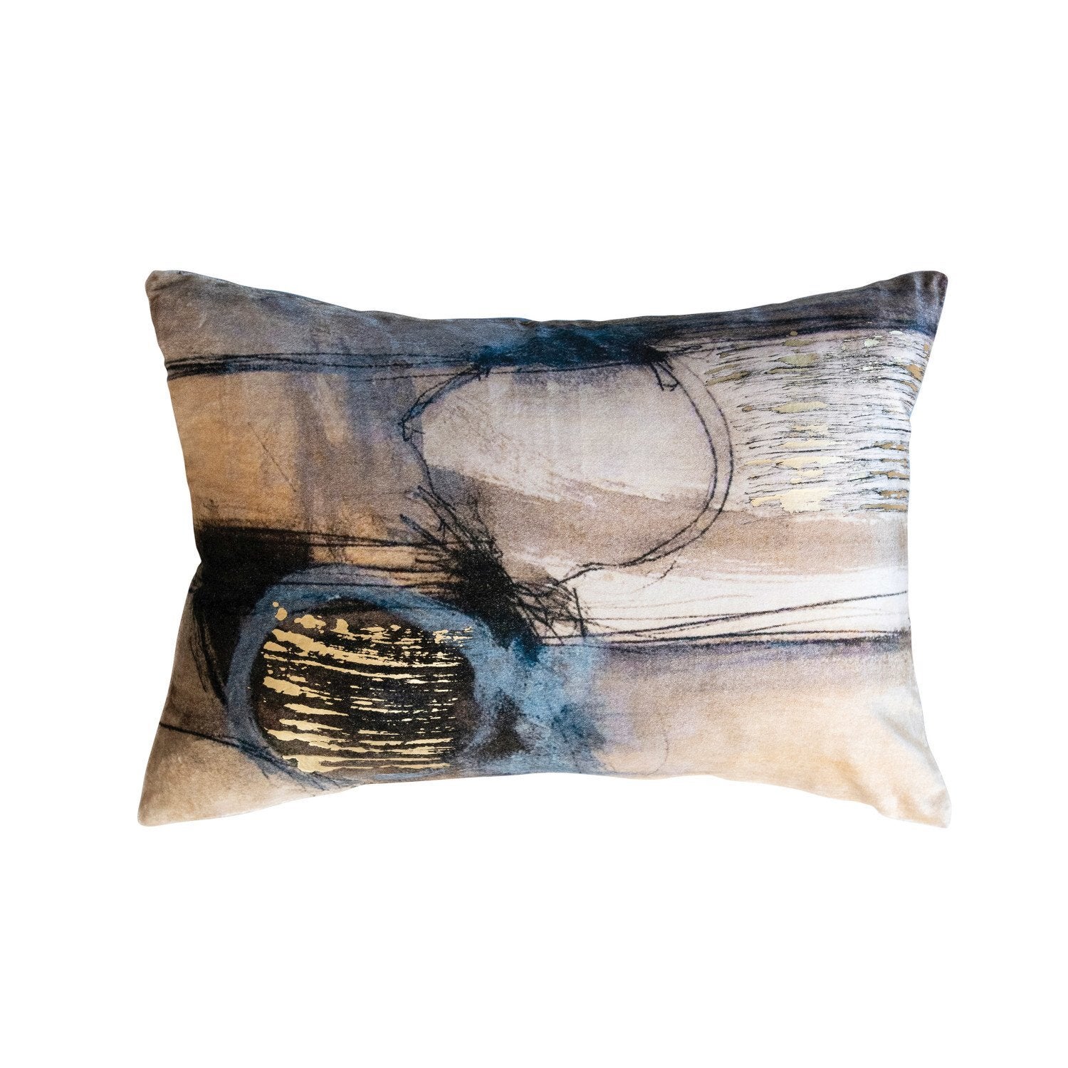 Contemporary Abstract Velvet/Cotton Pillow | The Artistic Flip Flop Contemporary Abstract Velvet/Cotton Pillow | The Artistic Flip Flop
