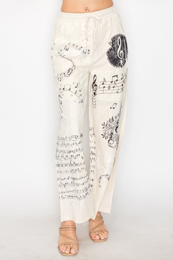 Musical Print Pants | The Artistic Flip Flop