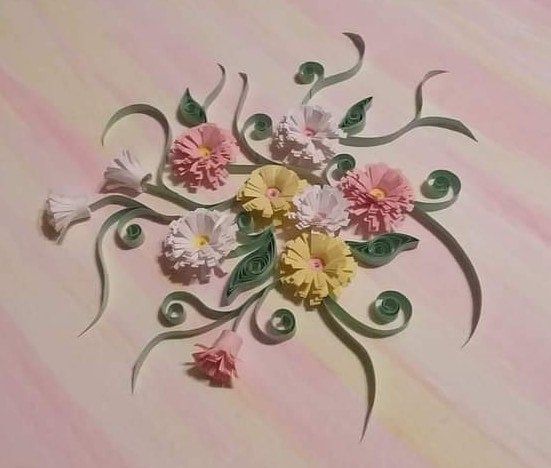 Quilling: Bouquet of Fringe Flowers (4/25/24) | The Artistic Flip Flop